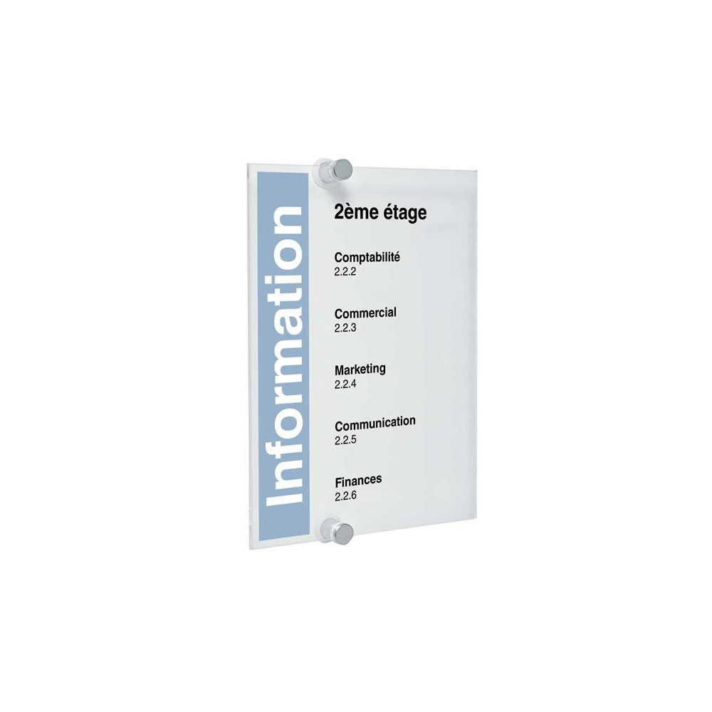 Plaque de porte Cristal personnalisable – Plexiglas avec entretoises