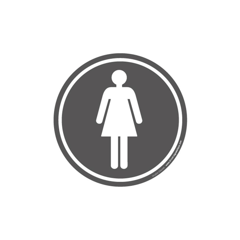 Autocollant Toilettes Femmes Gris - Direct Signalétique