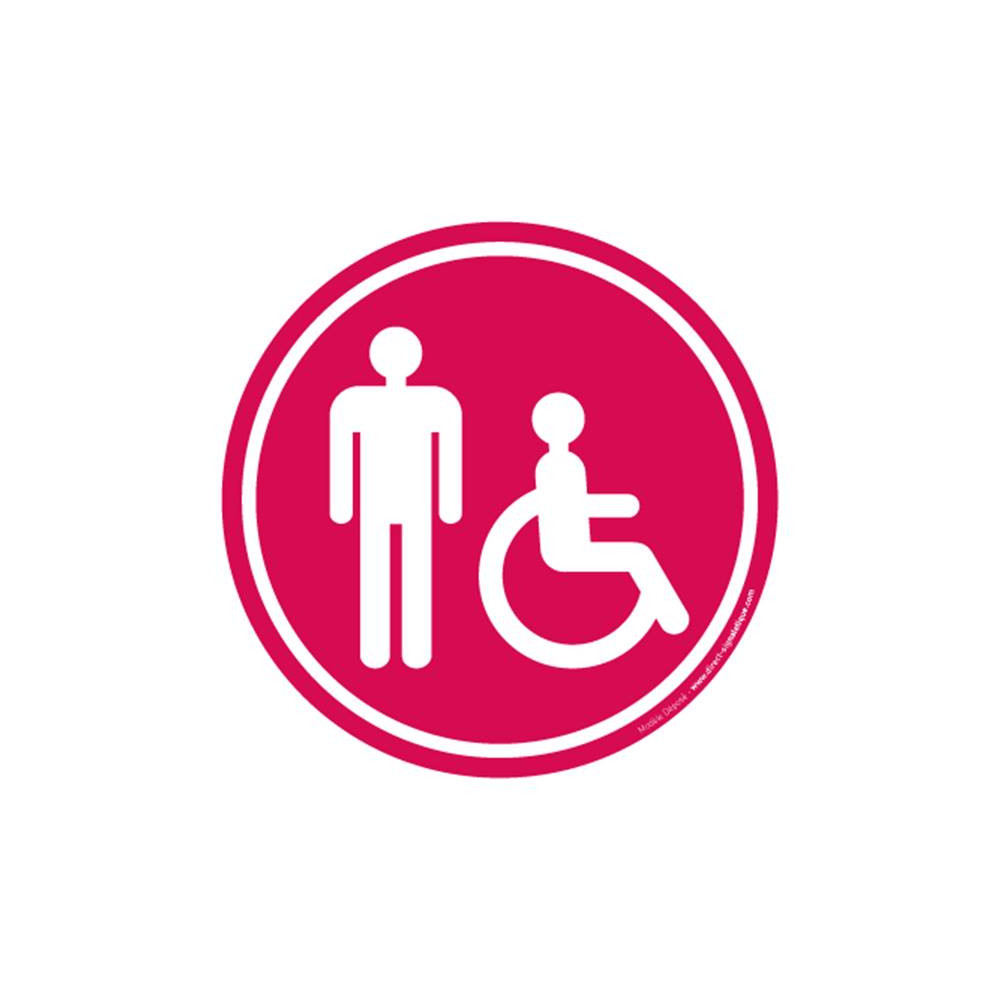 Autocollant WC Homme/PMR - Direct Signalétique