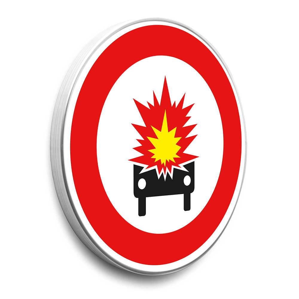 Panneau marchandises explosives inflammables - Direct Signalétique